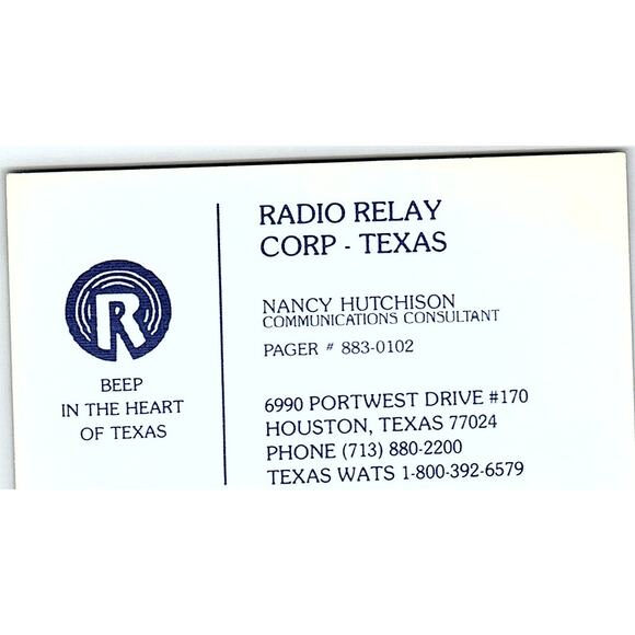 None and/or Unknown | Other | Radio Relay Corp Nancy Hutchinson Houston ...